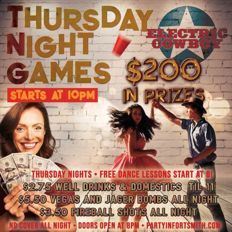 Thursday Night Games - Electric Cowboy Fort Smith